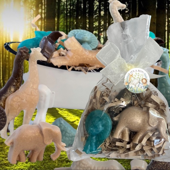 Hand Crafted | Bath & Body | Wildlife Safari Soap Set 4 Giraffe Tiger ...